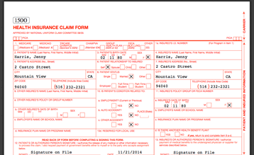 HCFA 1500 Claim Forms